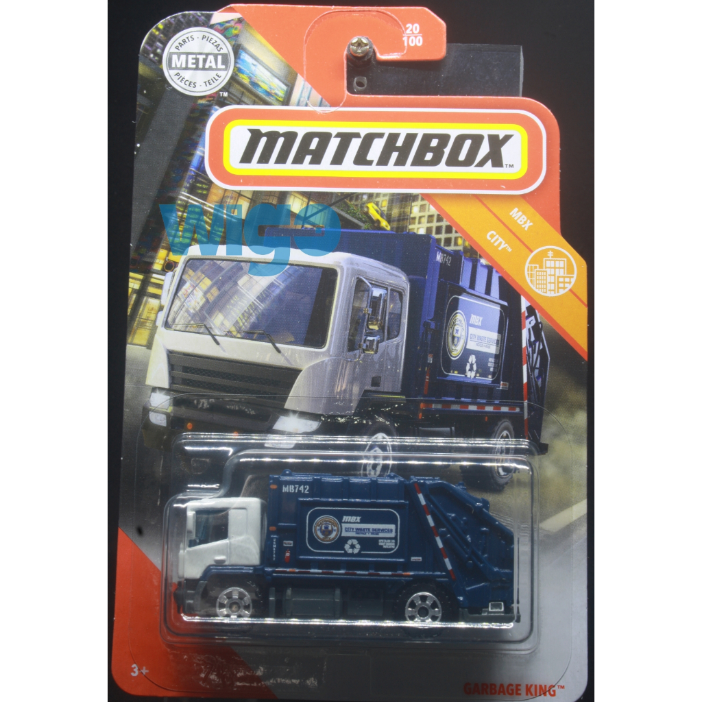 Jual Matchbox Garbage King putih biru lot U 2020 Diecast | Shopee Indonesia
