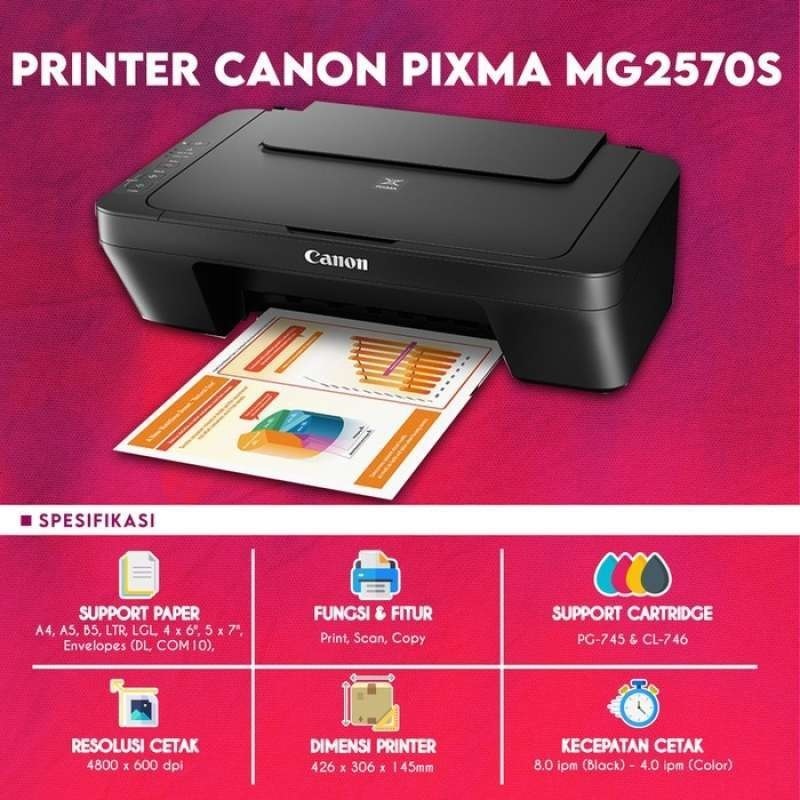 Jual Printer Canon MG2570S All In One Print Scan Copy Garansi Resmi ...