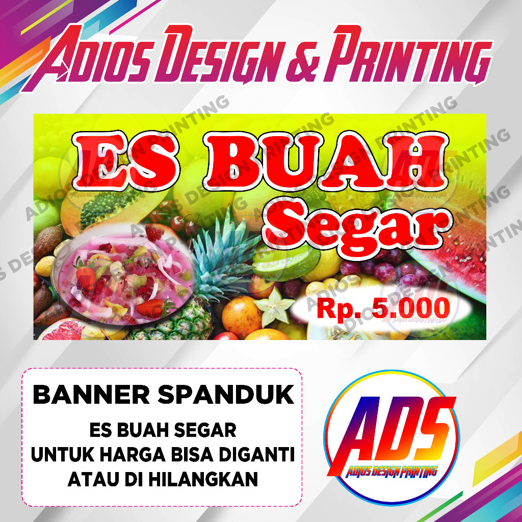 Jual SPANDUK / BANNER ES BUAH SEGAR | Shopee Indonesia