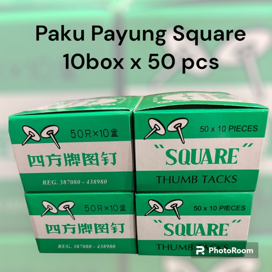 Jual Paku Payung Square / Paku Tekan Pine Square (1box isi 50pcs ...