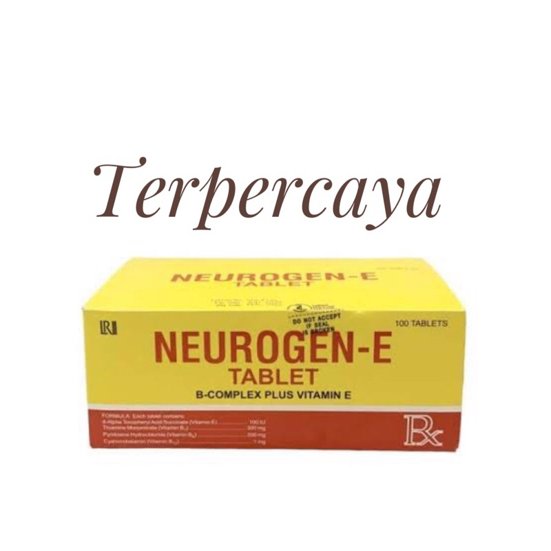 Jual Neurogen e 1 box isi 100 tablets ready stock | Shopee Indonesia