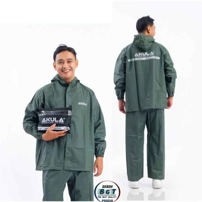 Jual AKULA Jas Hujan Pria Wanita Mantel Hujan Terbaik Tebal Kuat Anti Rembes | Shopee Indonesia
