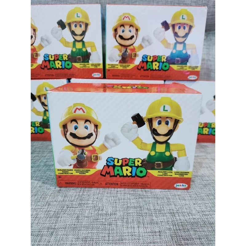 Jual jakks super Mario builder Mario Luigi Figure isi 2 pack original ...