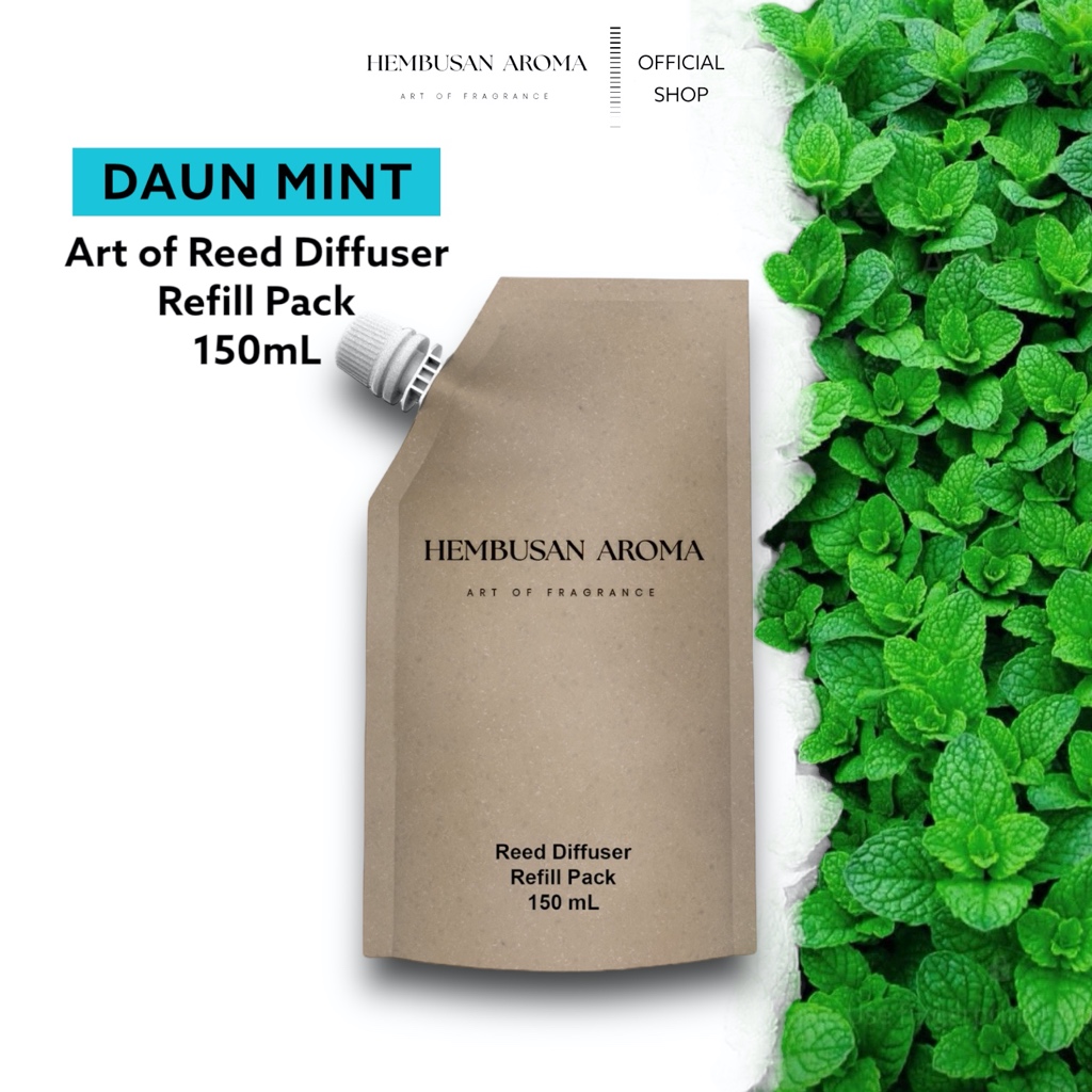 Jual Hembusan Aroma Reed Diffuser Mint Peppermint Refill Pengharum ...