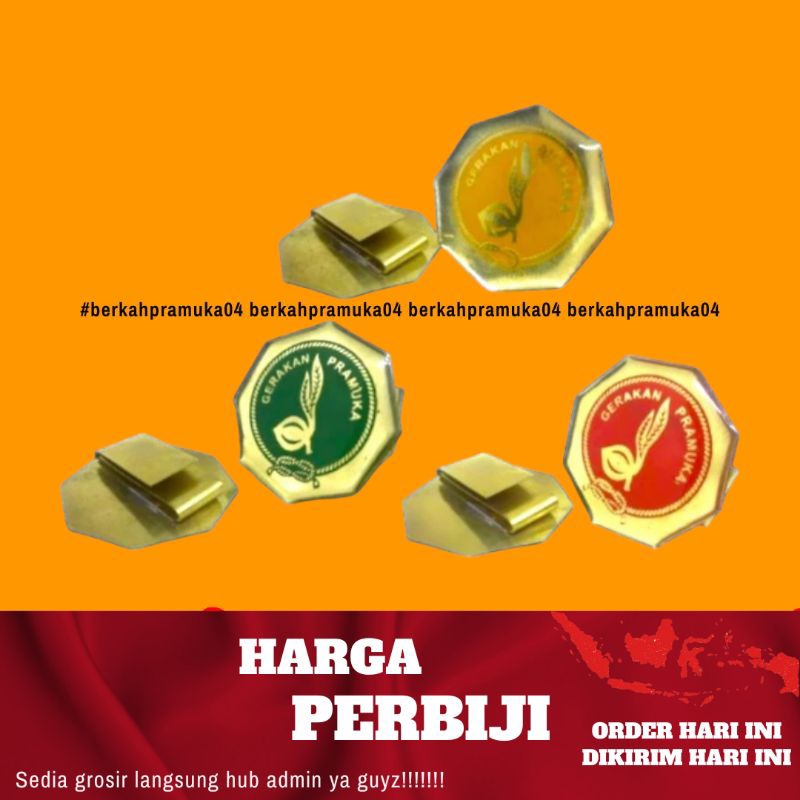 Jual Ring kolong kacu hasduk dasi pramuka segi delapan bahan Kuningan ...