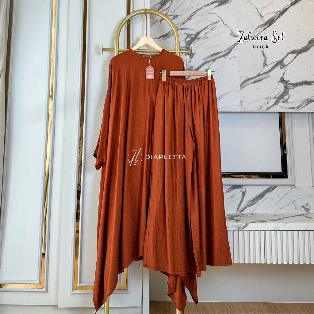 Jual Zaheera Abaya Set Kulot Abaya Tunik Jumbo Polo Linen Premium BY DIARLETTA | Shopee Indonesia