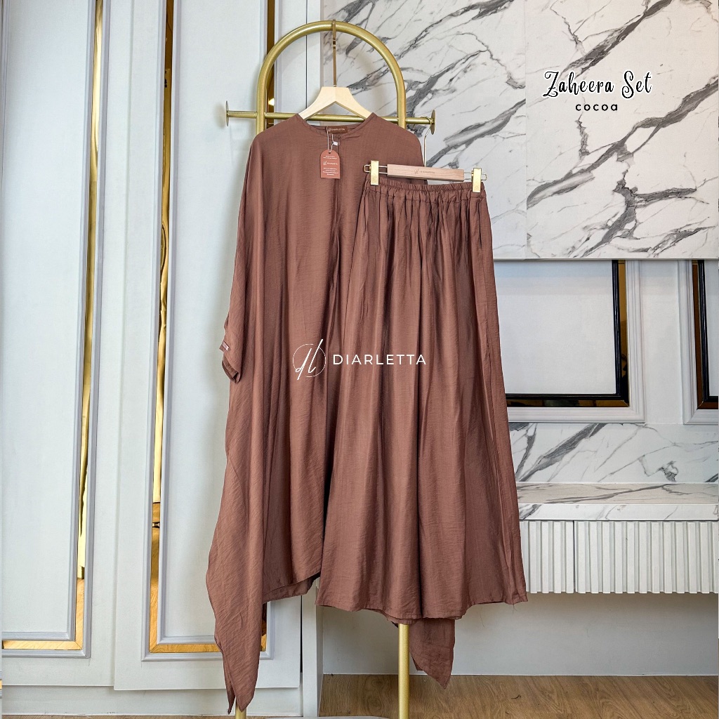Jual Zaheera Abaya Set Kulot Abaya Tunik Jumbo Polo Linen Premium BY DIARLETTA | Shopee Indonesia