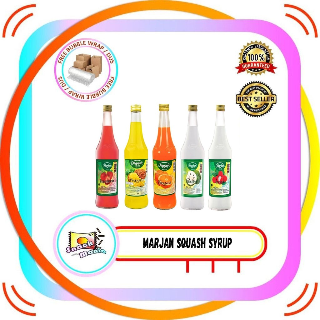 Jual Marjan Squash Sirup Leci Jeruk Orange Strawberry Sirsak Nanas ...