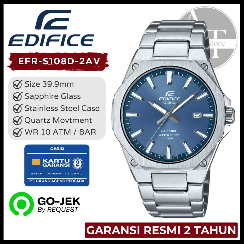 Jual Jam Tangan Pria Casio EDIFICE EFR-S108D-2AV EFRS108D ORIGINAL ...
