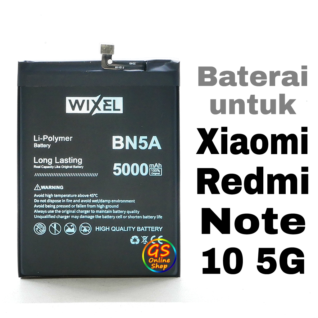 Jual Baterai Wixel BN5A untuk handphone Xiaomi Redmi Note 10 5G ...