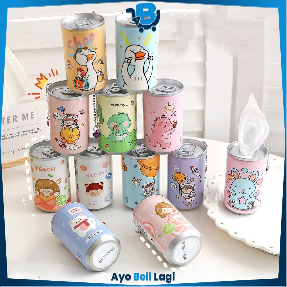 Jual Tissue Basah Kaleng Mini Korea Sekali Pakai Karakter Lucu Isi 30 ...