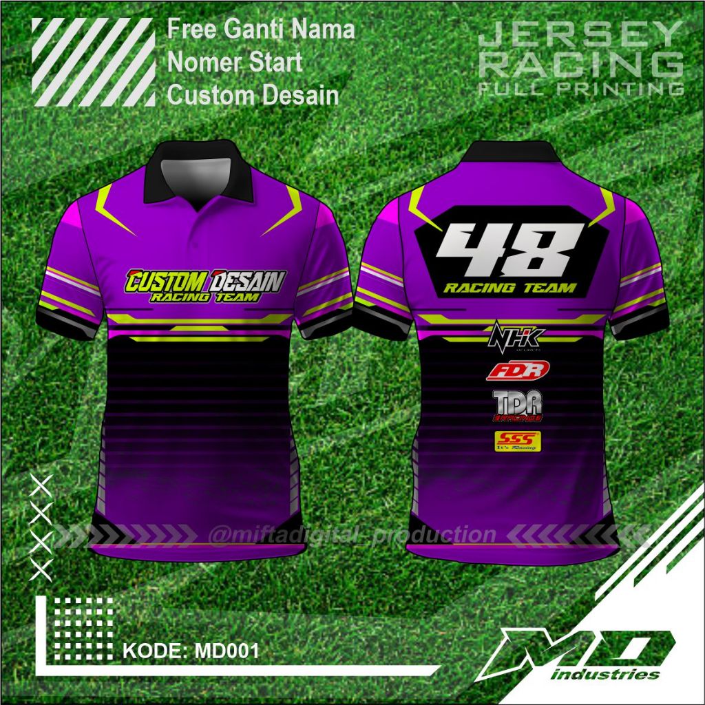 Jual Baju Kaos Jersey Racing Custom Nama Full Printing Satuan | Shopee ...