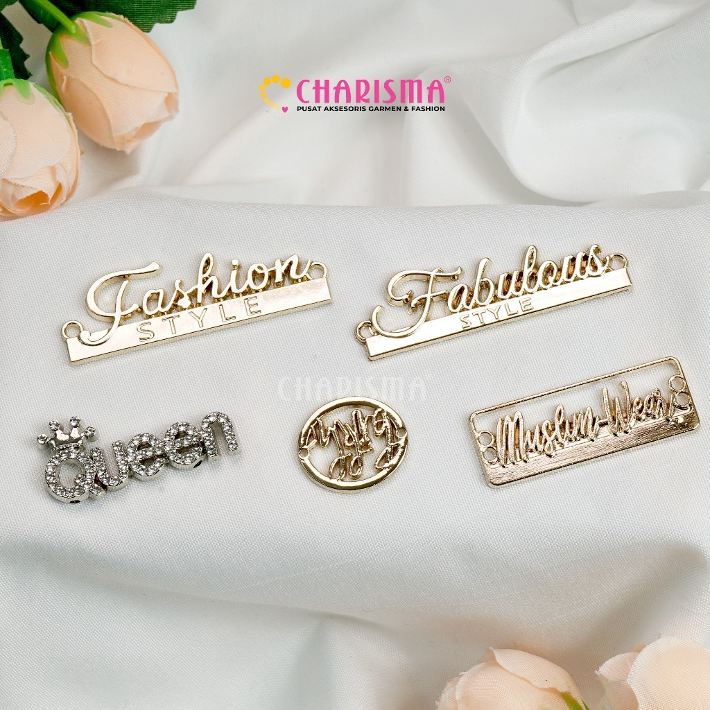 Jual Charisma Label Plat Besi Motif 6 - Label Tag Besi / Plat Hijab ...