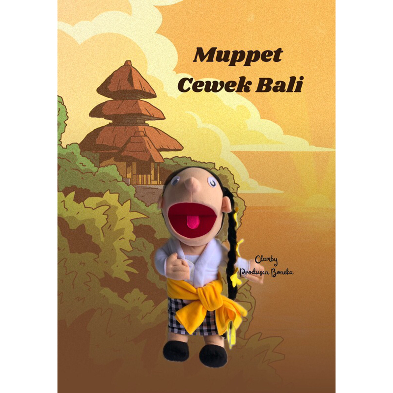 Jual Boneka Muppet Baju Adat Bali Cewek | Hand Puppet Mulut Gerak ...