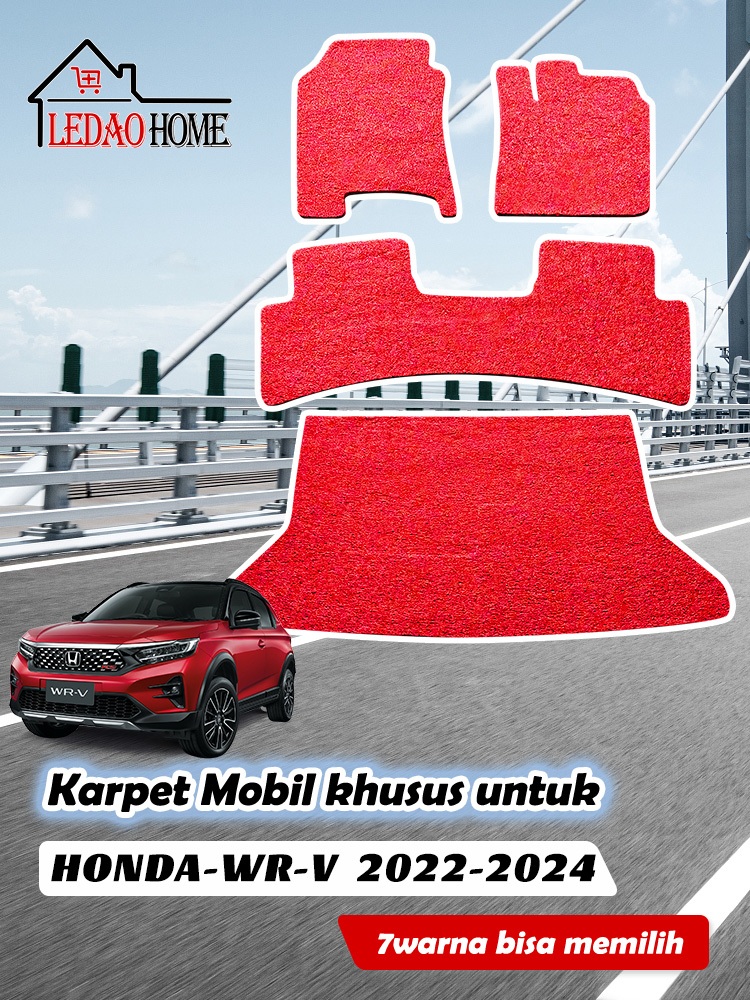 Jual LEDAOHOME Karpet Mobil Custom WRV HONDA WR-V 2022-2025 (2 Baris ...