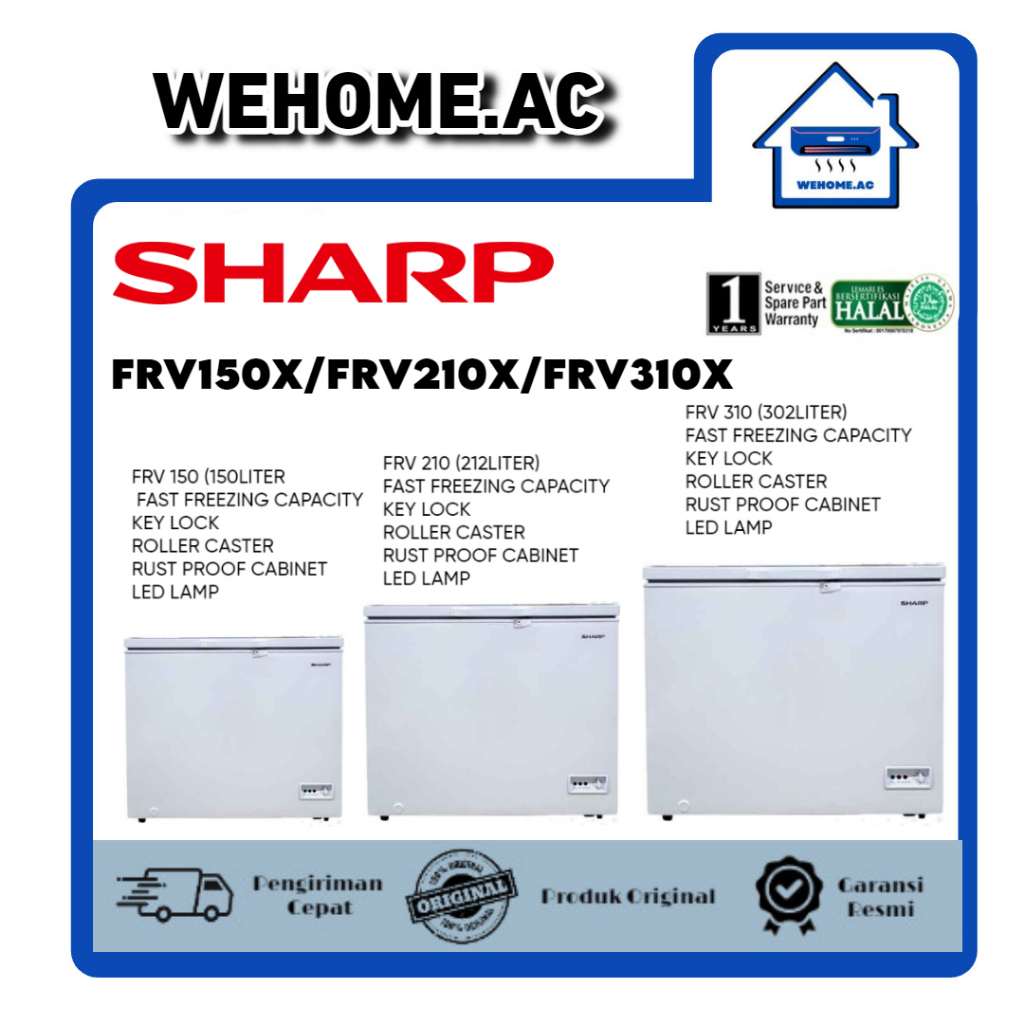 Jual Chest Freezer Sharp FRV150X / FRV210X / FRV310X Freezer Box Sharp ...