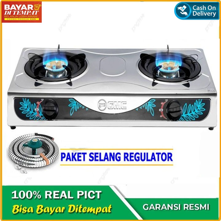 Jual KOMPOR GMC 2 TUNGKU SNI TIPE 211 SETANDLESS API BIRU KOMPOR GMC 2 ...