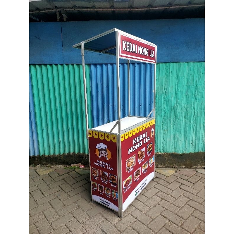 Jual Booth Portable / Meja Dagang Lipat Pintu/ Atap Plus Kunci | Shopee ...