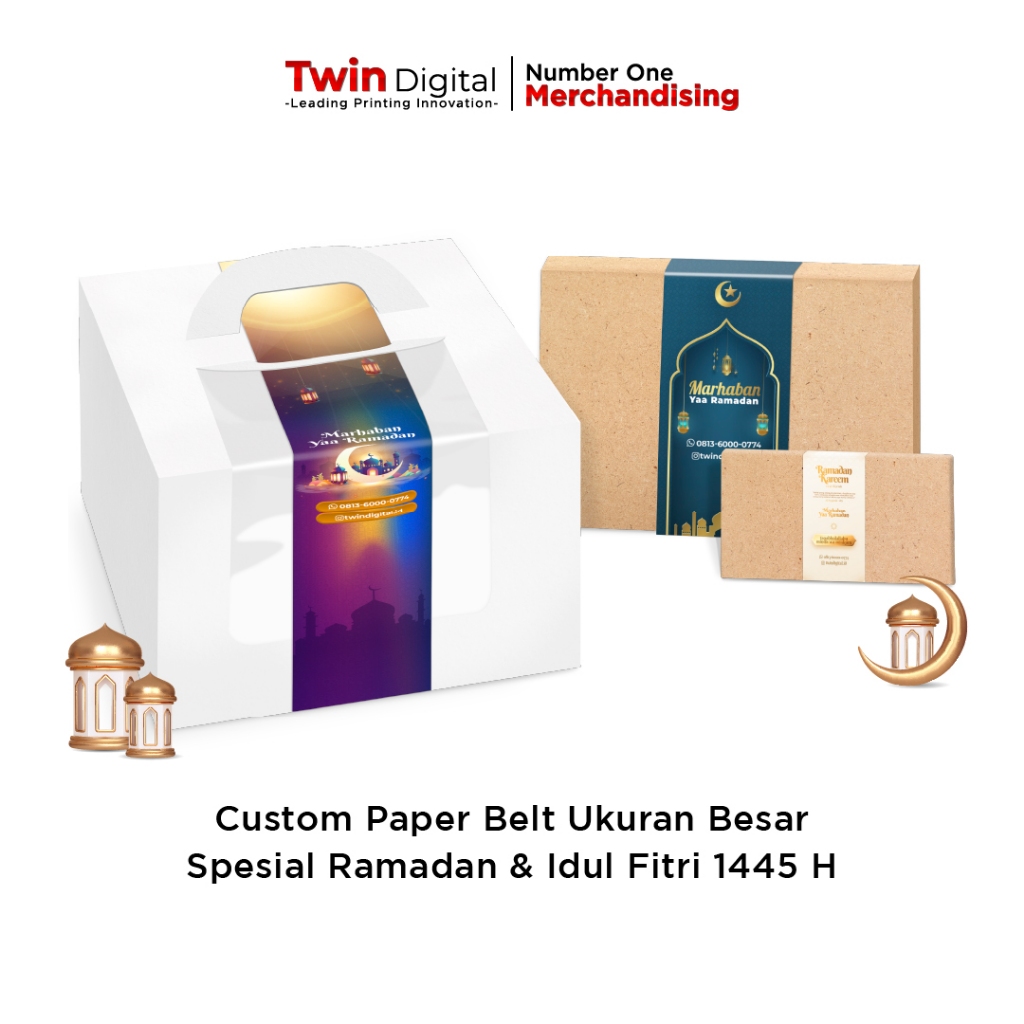Jual Twindigital Custom Paper Belt Ramadan & Idul Fitri / Hiasan Segel ...