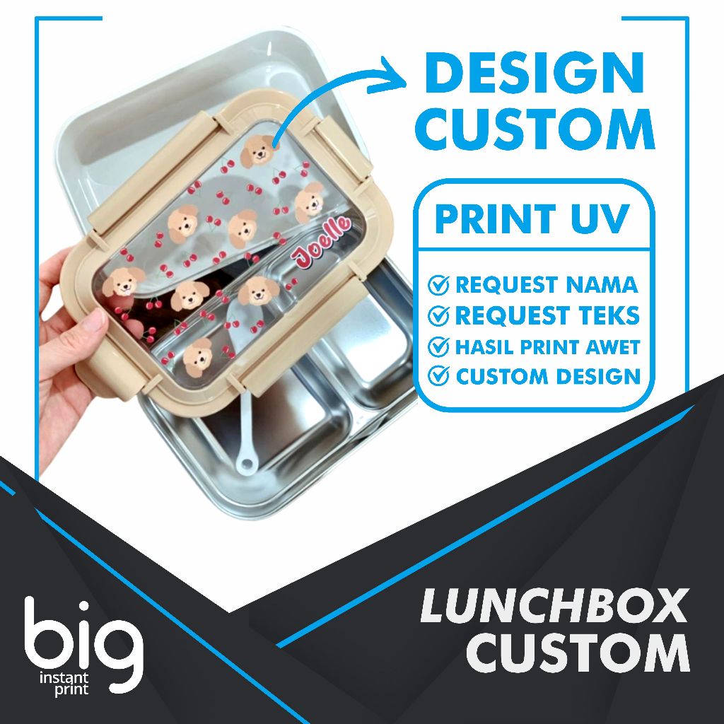 Jual CETAK LUNCH BOX SATUAN | Custom Bisa Request Nama | PRINT UV ...