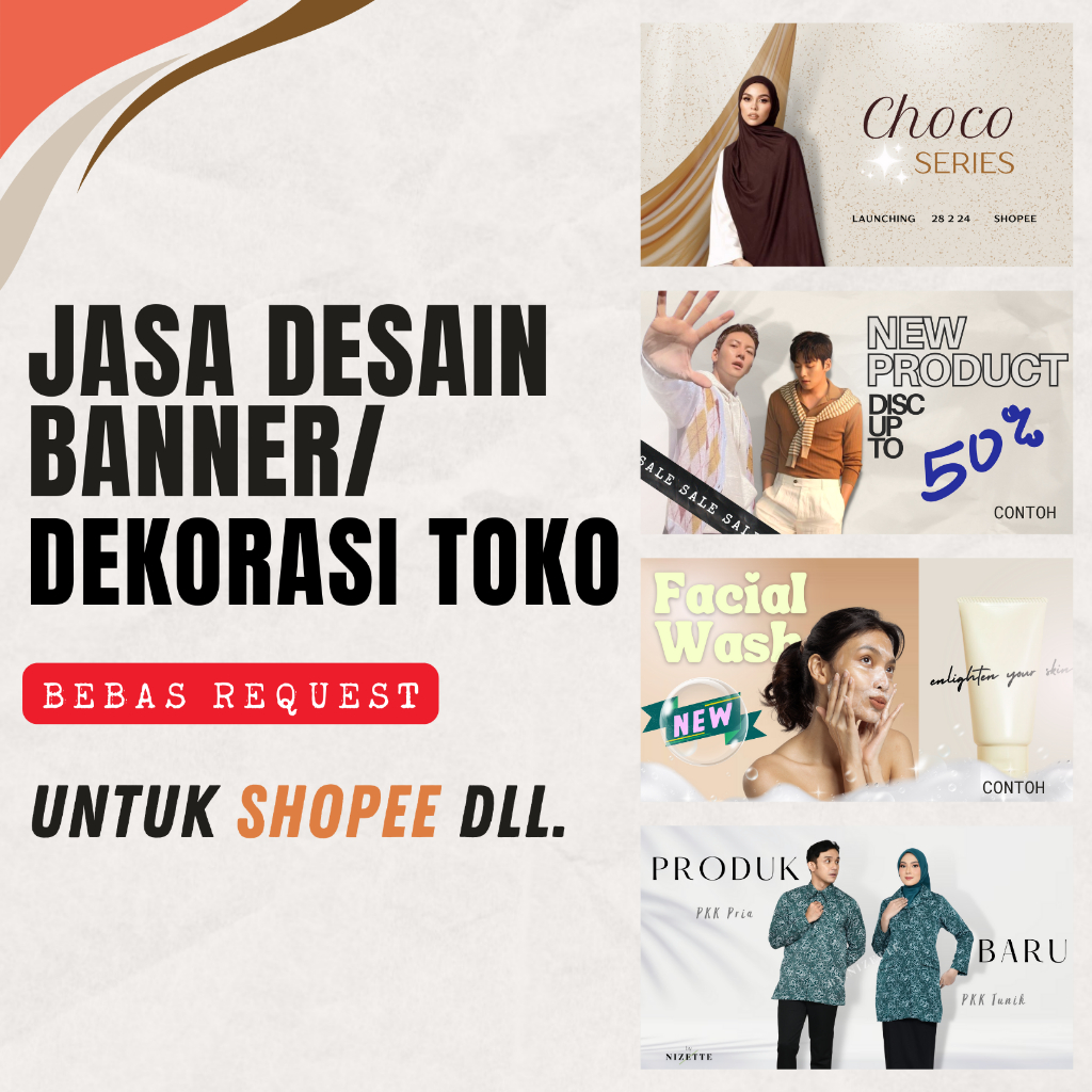 Jual Jasa Desain Dekorasi Toko dan Banner Shopee | Shopee Indonesia