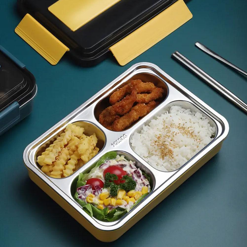 Jual 304 stainless steel student lunch box Bento Box Food Storage 3 ...