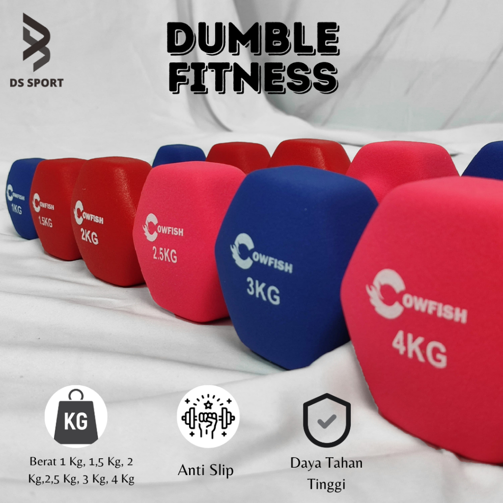 Jual Barbel/Dumble 1.5 kg fitness, gym, colorfull, pria, wanita, angkat ...