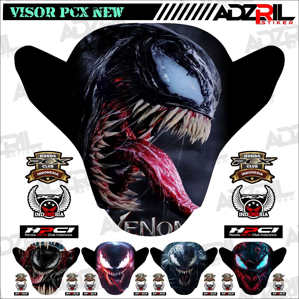 Jual Stiker visor Winshield HONDA PCX 160 NEW 2020-20239 VENOM KEREN ...