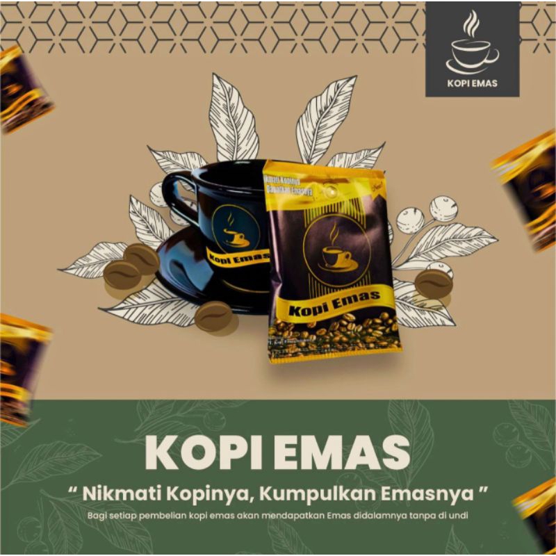 Jual Kopi Emas Rasa Mantap Terdapat Logam Mulia 24 Karat Di Kemasan ...