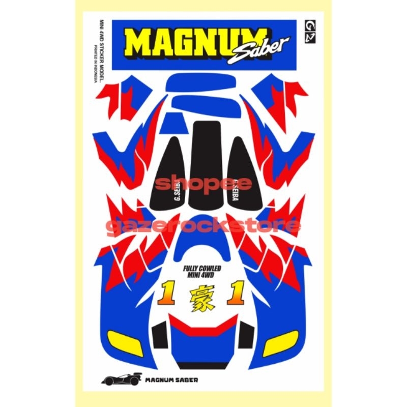 Jual Stiker Tamiya Magnum Saber Cutting Vinyl | Shopee Indonesia