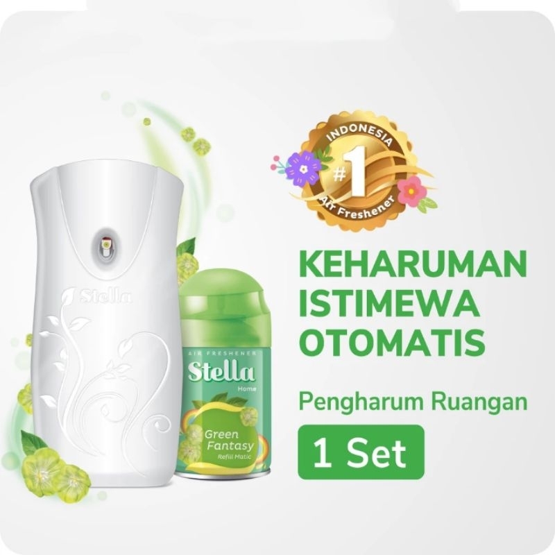 Jual Stella Air Freshener/pengharum ruangan Matic 225ml + alat | Shopee ...