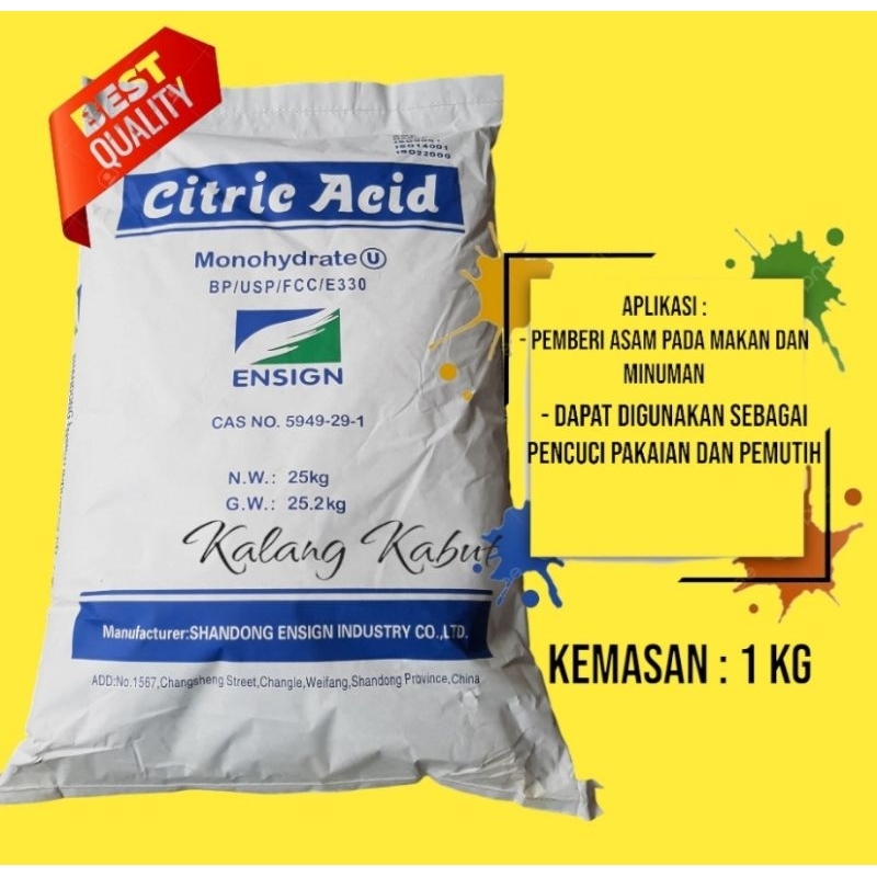 Jual Citrun - sitrun - citric monohydrate - 1kg | Shopee Indonesia