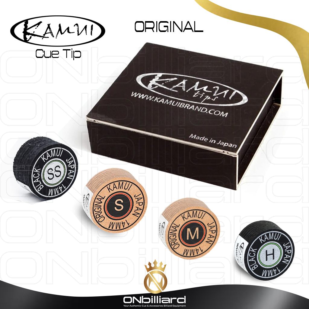 Jual Kamui Cue Tip Original Japan Black Brown SS S M H Soft Medium Hard ...