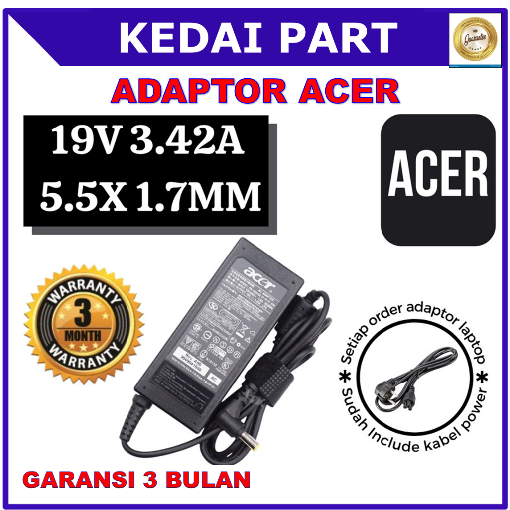 Jual ADAPTOR CHARGER ACER ASPIRE 3 A314-21 A314-31 A314-32 A314-33 A314-41 | Shopee Indonesia
