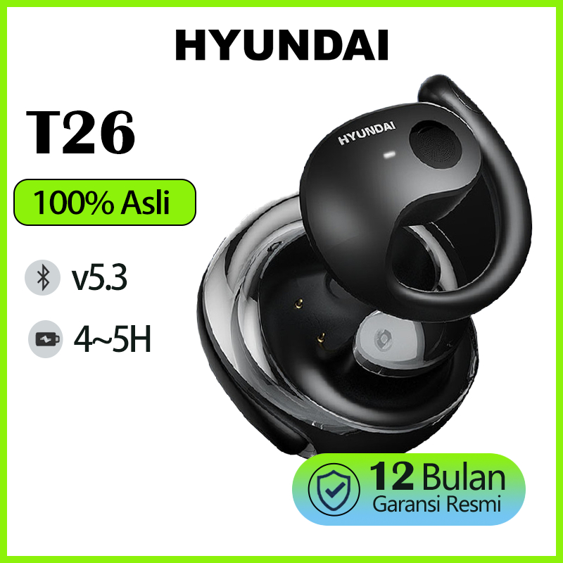 Jual Hyundai T26 Earphone Wireless TWS Bluetooth IPX4 Headset Earhook ...