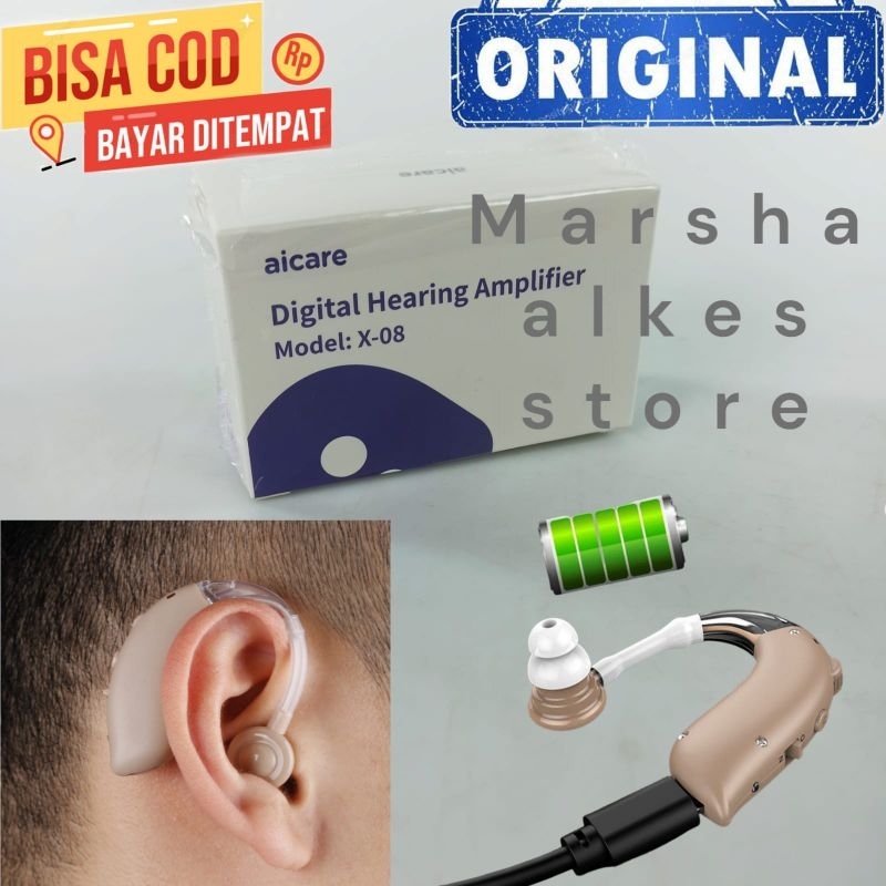Jual Alat Pendengaran Telinga Orang Tua Cas Original X-08 | Shopee Indonesia