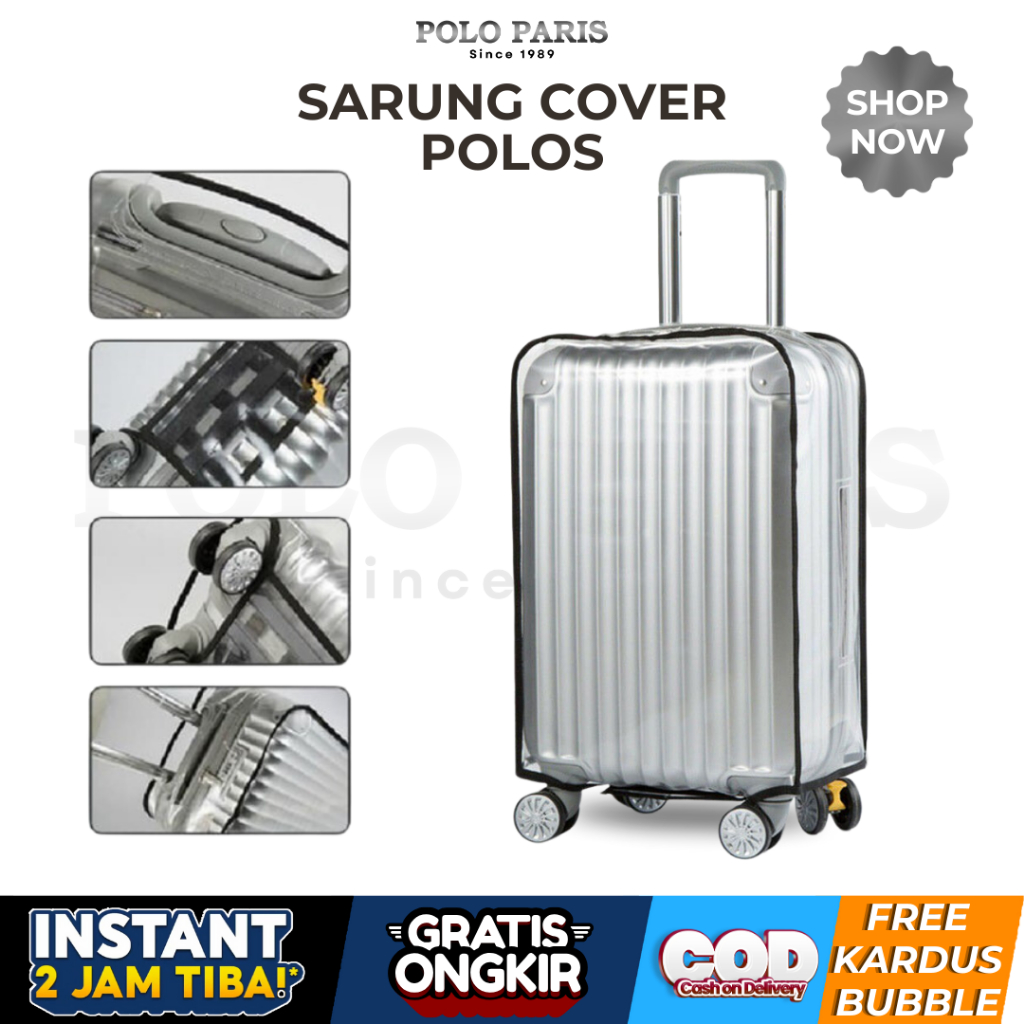 Jual POLOPARIS - Sarung Koper Cover Transparan 16/18/20/24/28 Inch ...