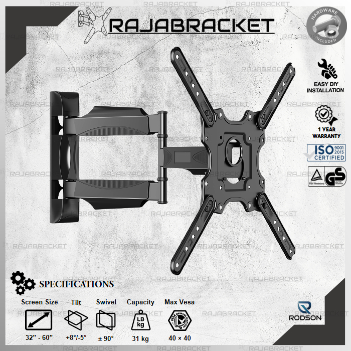 Jual Braket tv | Breket tv | Bracket tv swivel 32 40 42 43 50 55 60 ...