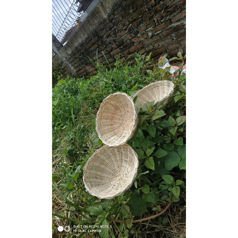 Jual mangkok kerajang rotan kerajang snack rotan mini ukuran 13 cm ...