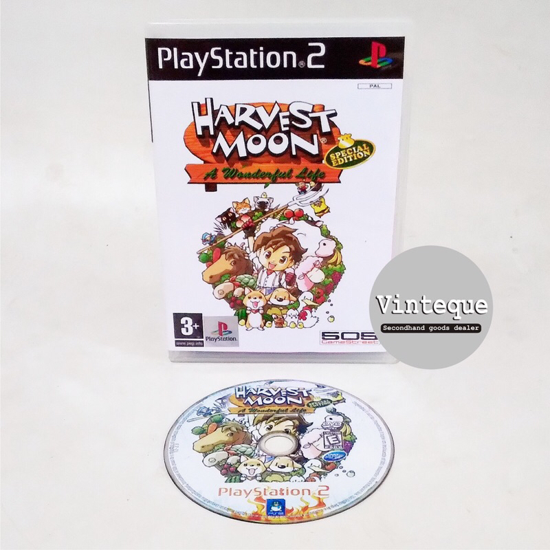 Jual Kaset CD DVD PS2 Playstation 2 Original Pabrik Harvest Moon A Wonderful Life | Shopee Indonesia