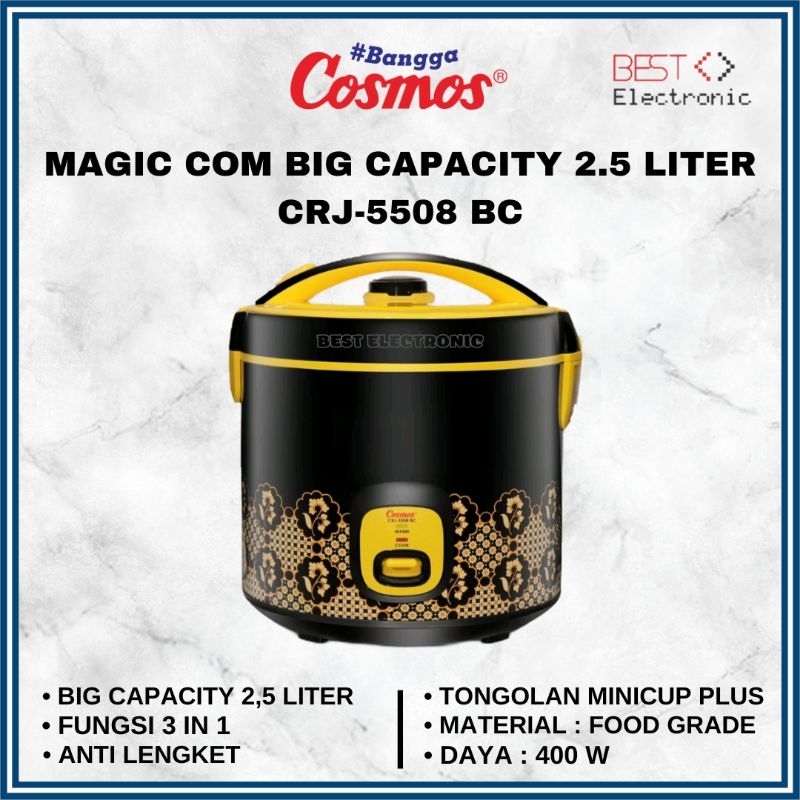 Jual COSMOS RICE COOKER / MAGIC COM CRJ 5508BC / CRJ-5508 BC / CRJ 5508 ...
