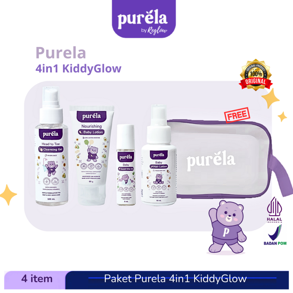 Jual Purela by Reglow Paket KiddyGlow Skincare Perawatan Kulit Anak dan ...