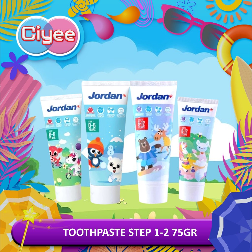Jual Jordan Oral Care Kids Toothpaste 75gr - Step 1 & Step 2 - Pasta ...