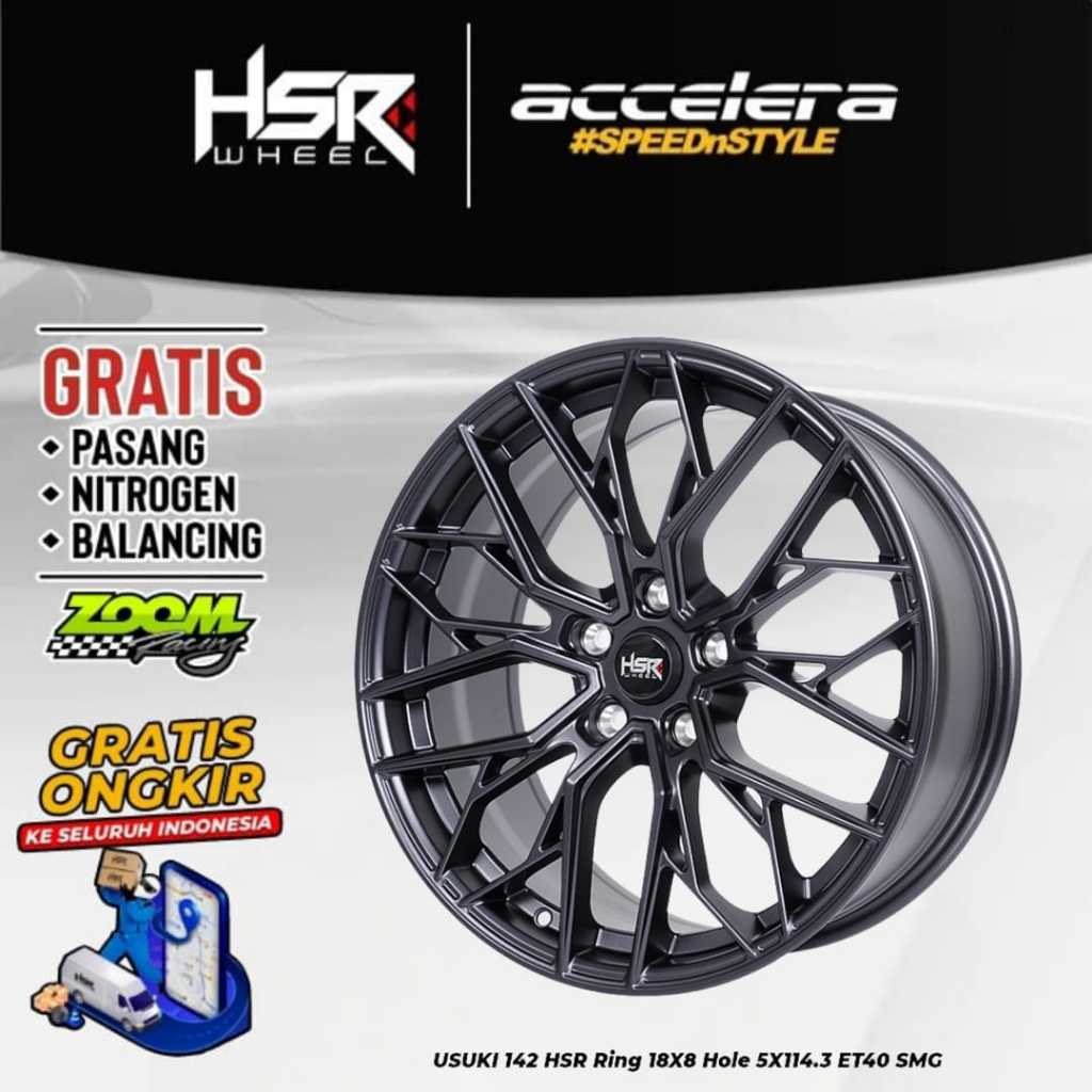 Jual Velg Mobil HSR USUKI R18x8 Pcd 5x114,3 | Mazda6, Biante, Juke, X ...