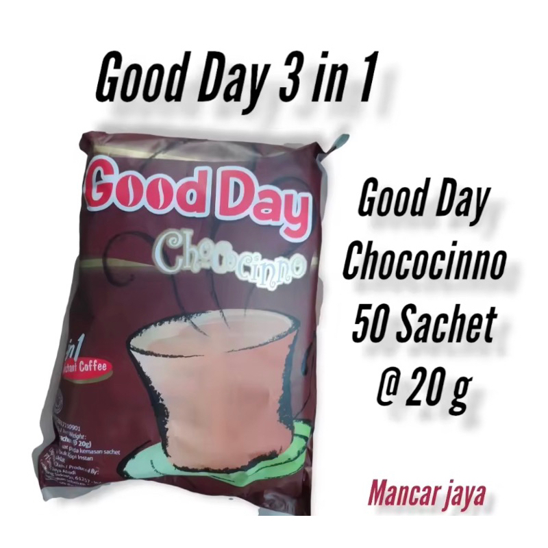Jual GOOD DAY 3IN1 CHOCOCINO bag 50x20g | Shopee Indonesia