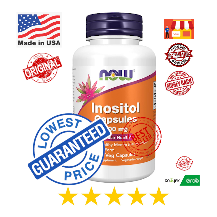 Jual NOW Inositol 500 mg USA | 100 capsules | Supplements | Healthy ...