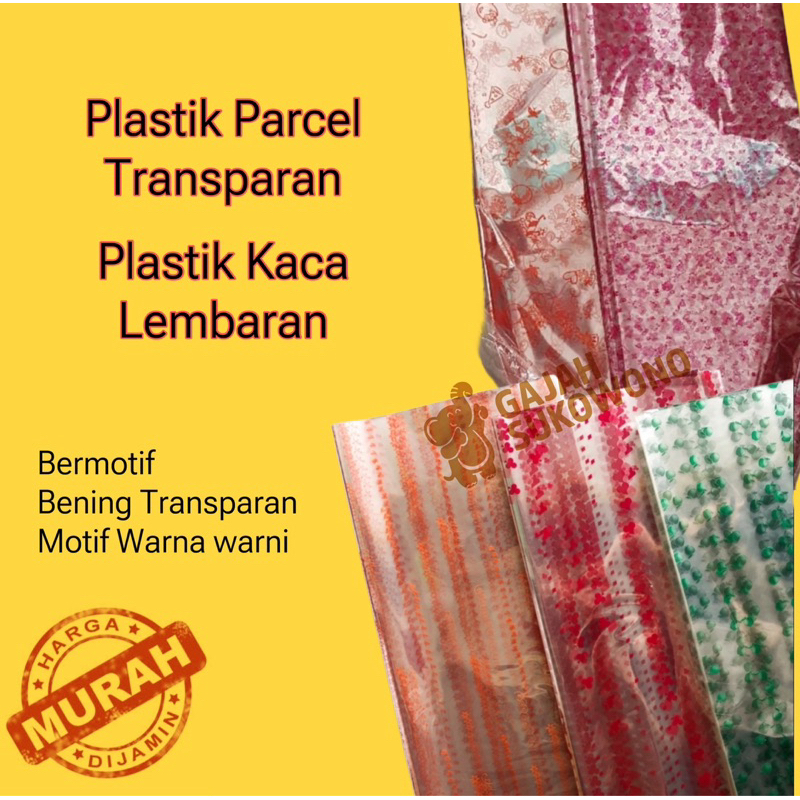 Jual [10pcs] Plastik Parcel Motif Transparan Bentuk Lembaran Pendek ...