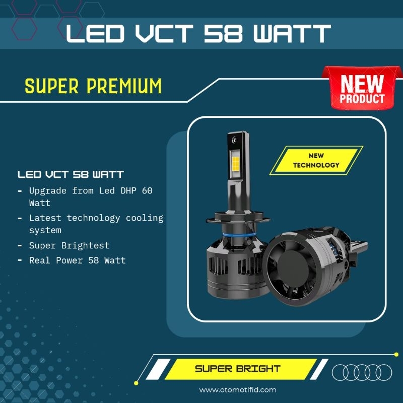 Jual Lampu Mobil Led VCT 58 Watt Canbus Super Premium H1 H7 H8 H9 H11 ...