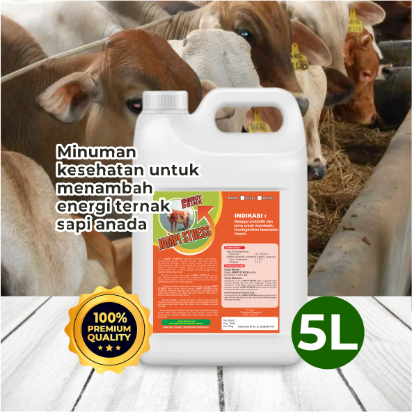 Jual Jampi Stress Sapi 5 L Probiotik Herbal Untuk Sapi Agar Cepat Gemuk ...