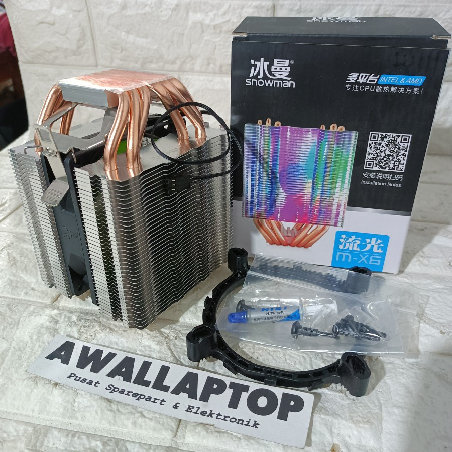 Jual cpu cooler heat 6 pipe fan cooler tembaga intel AMD fan heatsink ...